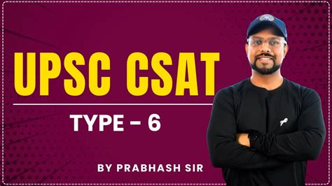 UPSC CSAT Concept Series Type YouTube