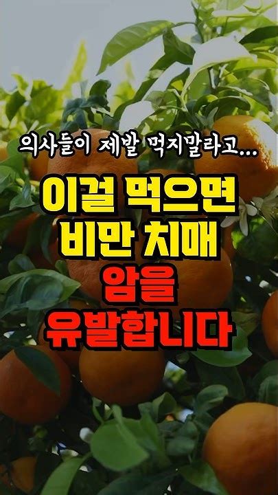이걸 먹으면 비만 치매 암을 유발합니다 절대 먹지마세요 Youtube