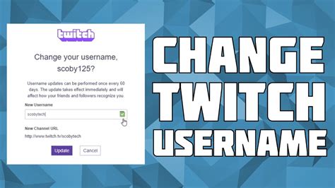 How To Change Your Username On Twitch Change Twitch Username YouTube