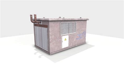 3d Model Concrete Electrical Transformer Vr Ar Low Poly Cgtrader
