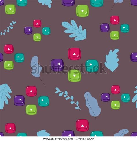 Computer Keyboard Background Seamless Abstract Vector Stock Vector