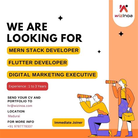 Wiz Inoa On Linkedin Hiring Careeropportunity Mernstack Flutterdeveloper…