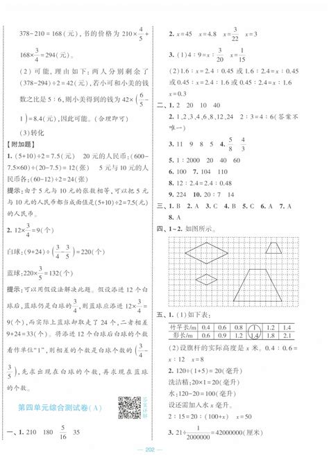 2025年学霸提优大试卷六年级数学下册苏教版答案——青夏教育精英家教网——