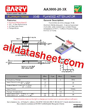 AA3000-20-3X Datasheet(PDF) - Vishay Barry