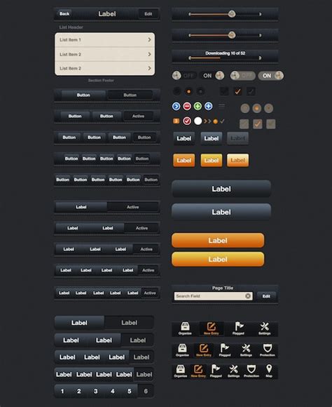 Mobile Ui Elements Psd 9000 High Quality Free Psd Templates For Download
