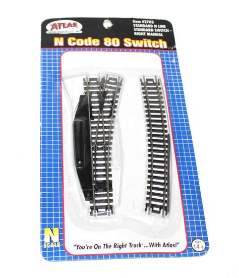 Atlas 2703 N Scale Standard Switch Right Manual Nickel Silver Trains