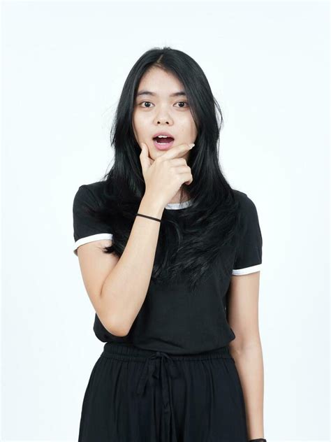 Wow Shocked Face Expression Of Beautiful Asian Woman Isolated On White
