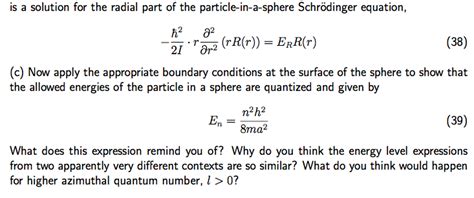 Solved Suppose Instead Of Confining Motion To The Surface Of Chegg