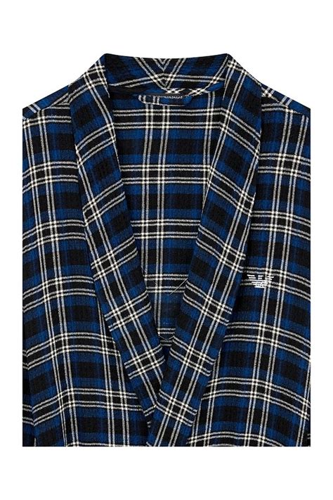 Emporio Armani Underwear엠포리오 아르마니 언더웨어 남성 체크 패턴 비스코스 가운 Sivillage