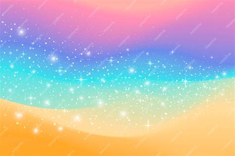 그라데이션 무지개 반짝이 배경 무료 벡터