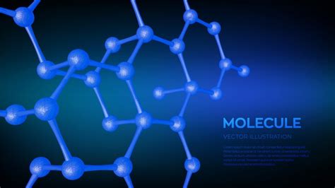 Premium Vector 3d Scientific Molecule Background