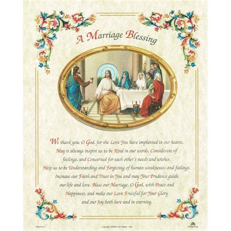A Marriage Blessing With Frame Carlo Catholic Services Ltd