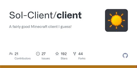 GitHub Sol Client Client A Fairly Good Minecraft Client I Guess