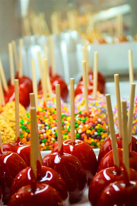 Assorted Candy Apples Stock Image Image Of Nutrition 6229681