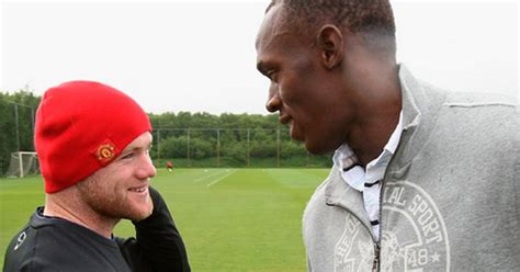 Usain Bolt Admits Hes Starstruck By Wayne Rooney World News Mirror
