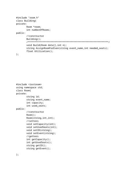 Docx Cpp Building Class Dokumentips