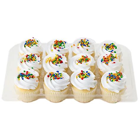 Everyday White Mini Cupcakes 12 Count Ea Safeway