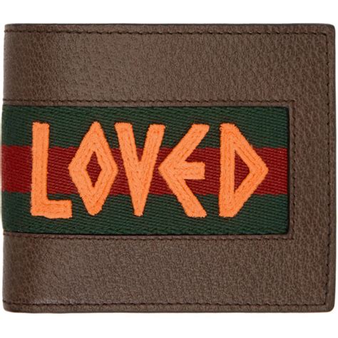 Gucci Brown Web Loved Bifold Wallet Gucci