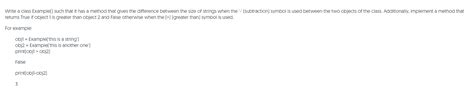 Solved Write A Class Example Such That It Has A Method