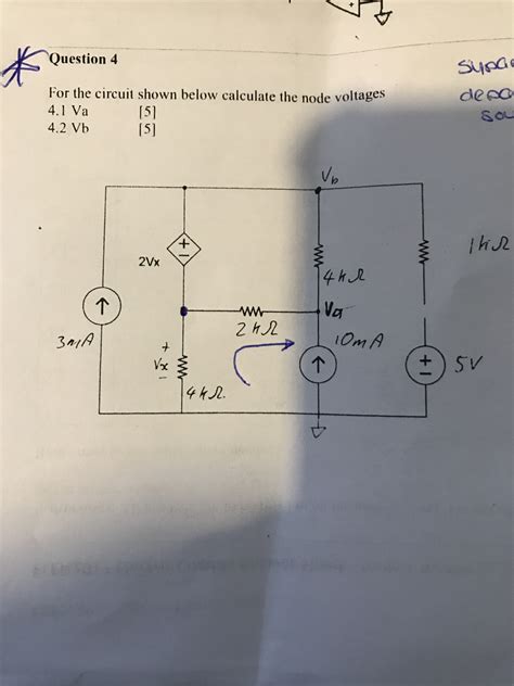 Question For The Circuit Shown Below Calculate The Chegg