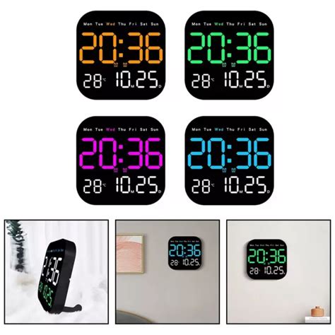 HORLOGE MURALE NUM RIQUE DEL T L Commande Temp Rature Date Semaine