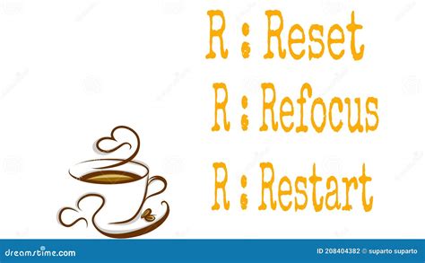 Quote Reset Refocus Restart White Background Stock Illustration Illustration Of