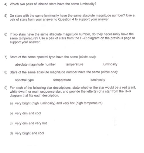 Solved Use The Hr Diagram Below To Answer Questions Chegg