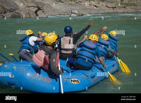 Medium Current River Rafting Rishikesh India Stock Photo Alamy