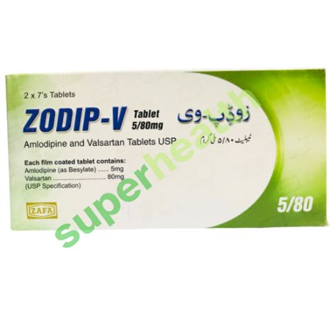Zodip V 5 80mg Tab 14s Super Health