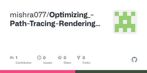 Github Mishra077optimizing Path Tracing Rendering System Using Cuda