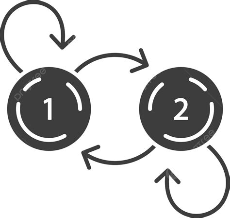 Computer Science State Diagram Iconvector Illustration Technology