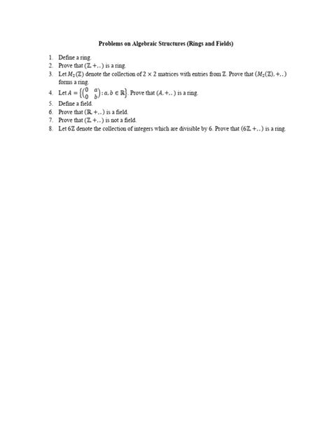 problems on algebraic structures set 4 pdf