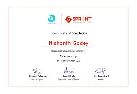 Nishanth Gadey On Linkedin Codeclause Sprint Cybersecurity