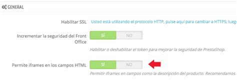 Insertar código HTML en editor de prestashop Preguntas s