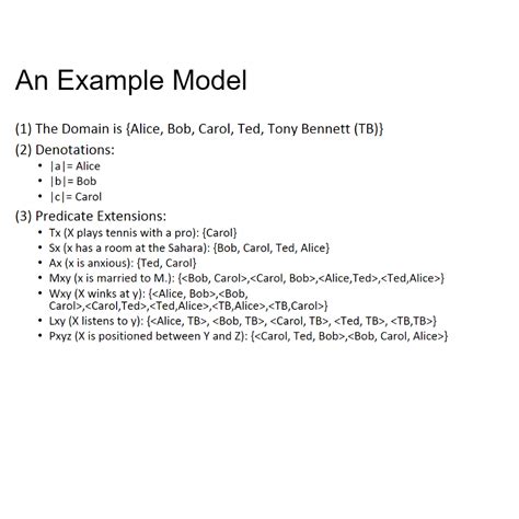 Solved An Example Model 1 The Domain Is Alice Bob Chegg Com