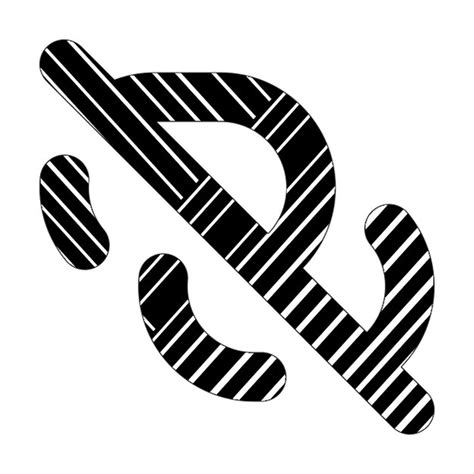 Premium Photo Link Horizontal Slash Icon Black White Diagonal Lines