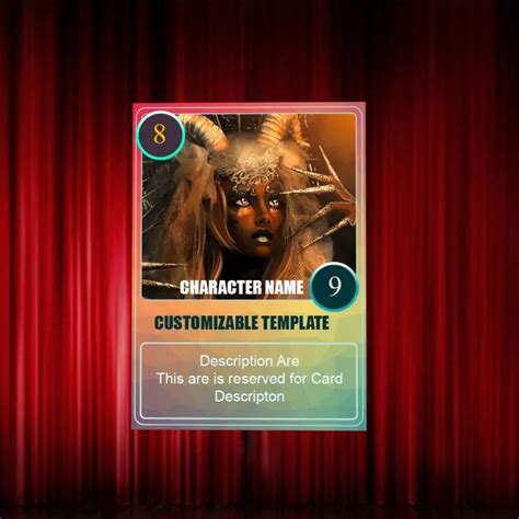 Nft Trading Card Photoshop Template Atomic Templates