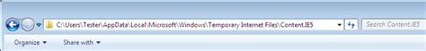 temporary internet files