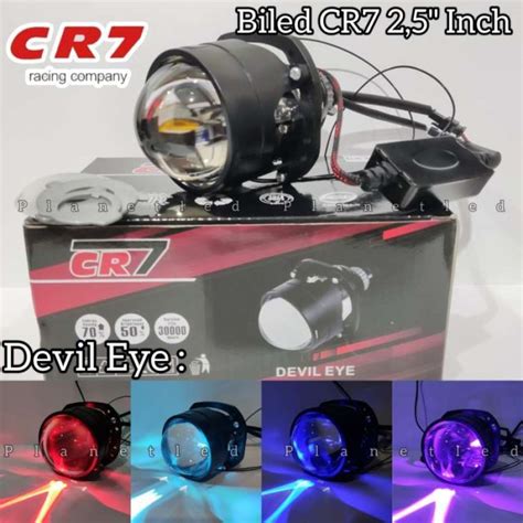 Jual Lampu Utama Projector Biled Original Cr Inch Premium Dengan Devil Ungu GARANSI