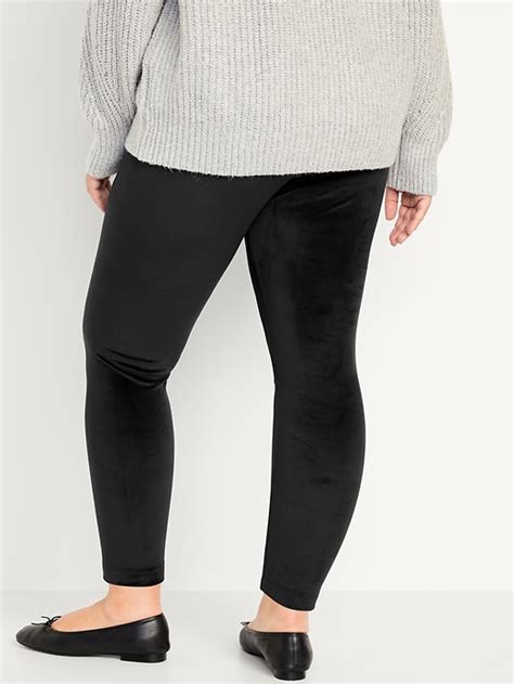 High Waisted Velvet Leggings For Women Old Navy