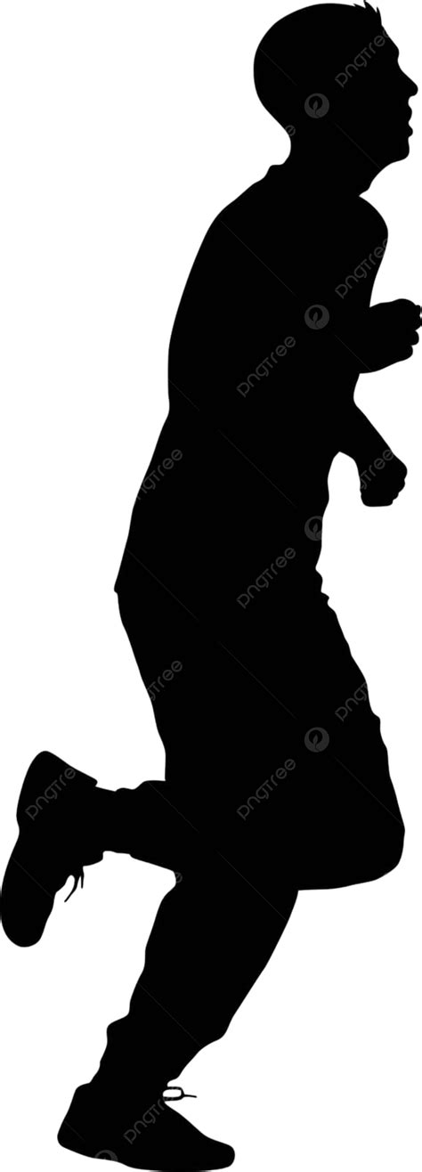 Running Black Silhouettes Vector Illustration Silhouette Adrenaline Group Vector Silhouette