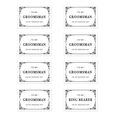 Koyal Wholesale Groomsmen Wedding Day T Cards With Envelopes Set Of