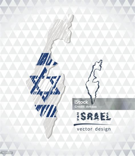 내부 플래그 이스라엘 벡터 지도 흰색 배경에 고립 스케치 분필 손으로 그려진된 그림 가장자리에 대한 스톡 벡터 아트 및 기타 이미지 가장자리 건축물 기 Istock
