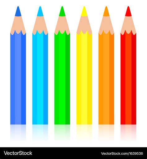 Set Of Colored Pencil Royalty Free Vector Image