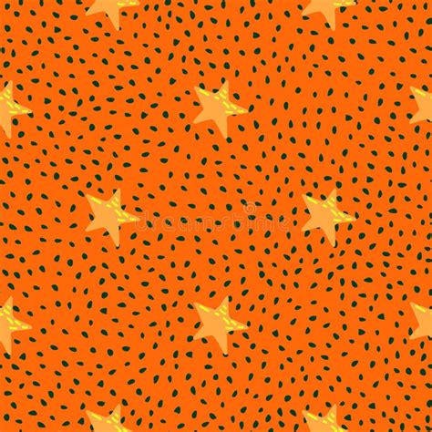 Cute Stars Seamless Pattern In Doodle Style Constellation Wallpaper Stock Vector Illustration