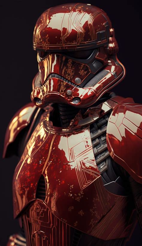 Darth Vader And Stormtrooper Hybrid In Kintsugi Armor