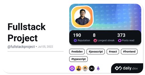 fullstack project fullstackproject daily dev