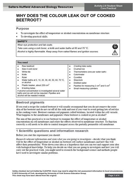 a level biology a snab core practical 3 beetroot membane pdf water