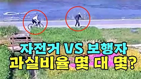 24469회 자전거 도로에서 보행자와 자전거의 사고 과실비율은 Youtube