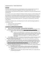 EBP Assignment Overview 1 Docx Assignment Overview Evidence Based Practice Case Study You